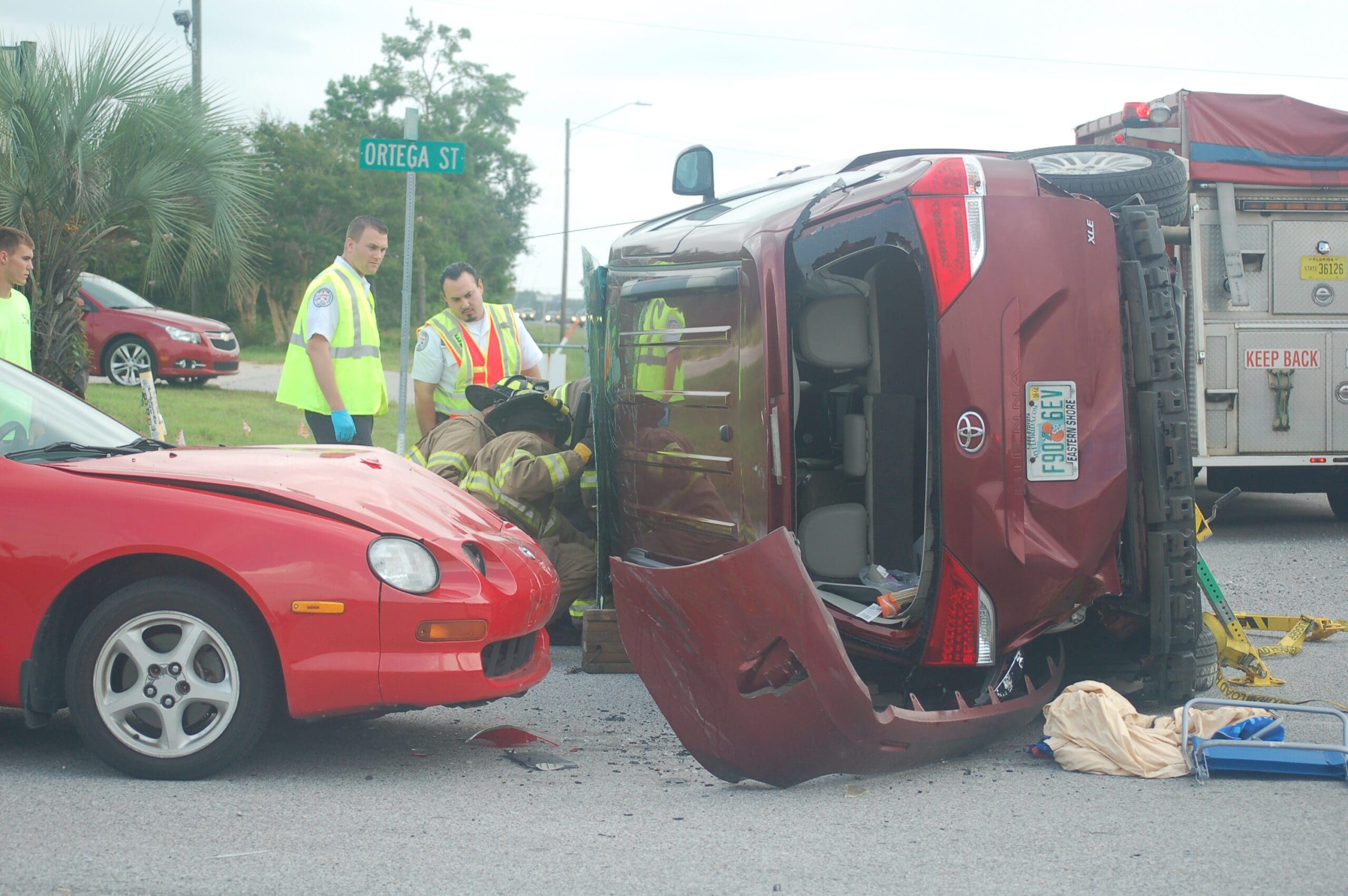 Van flips in wreck at Ortega Street | Navarre Press